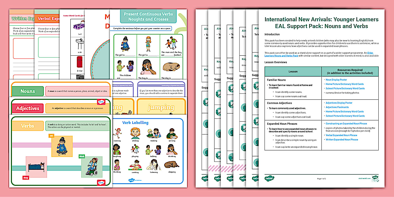 INA: Early Learners EAL Support Pack: Nouns and Verbs