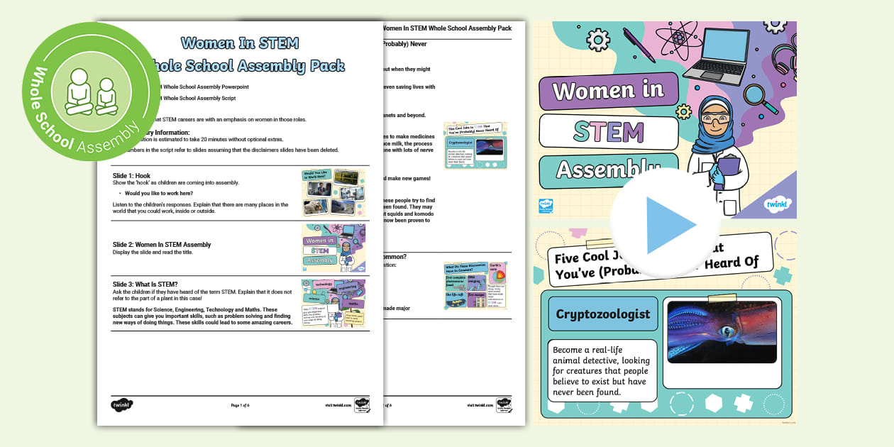 Women in STEM Assembly (teacher made) - Twinkl