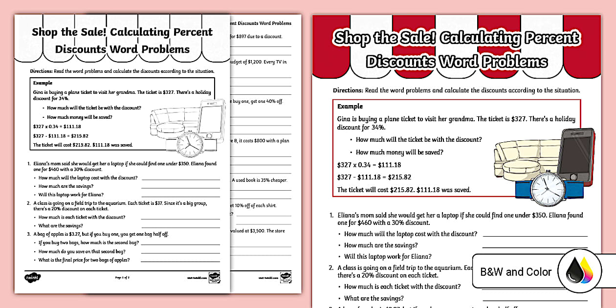 How to Calculate Discounts Activity | 5th Grade Resource