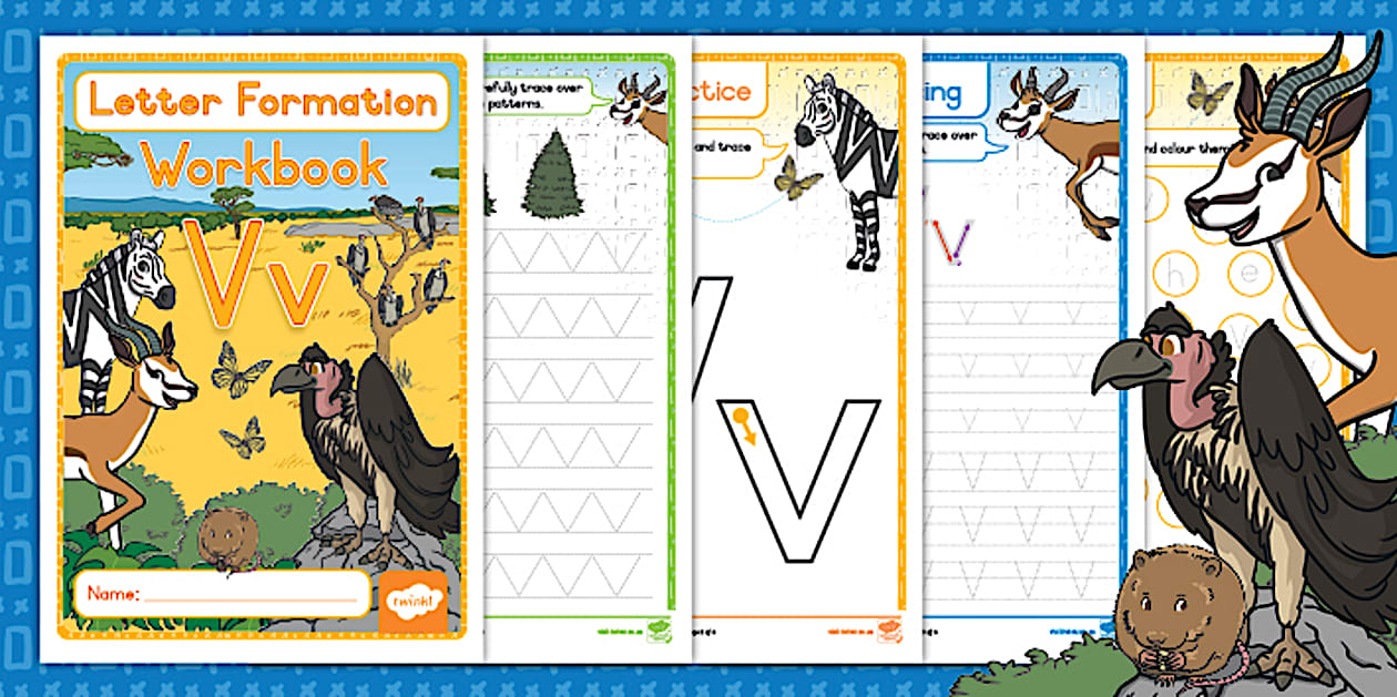 Grade 1 Letter Formation Workbook - Vv (teacher made)