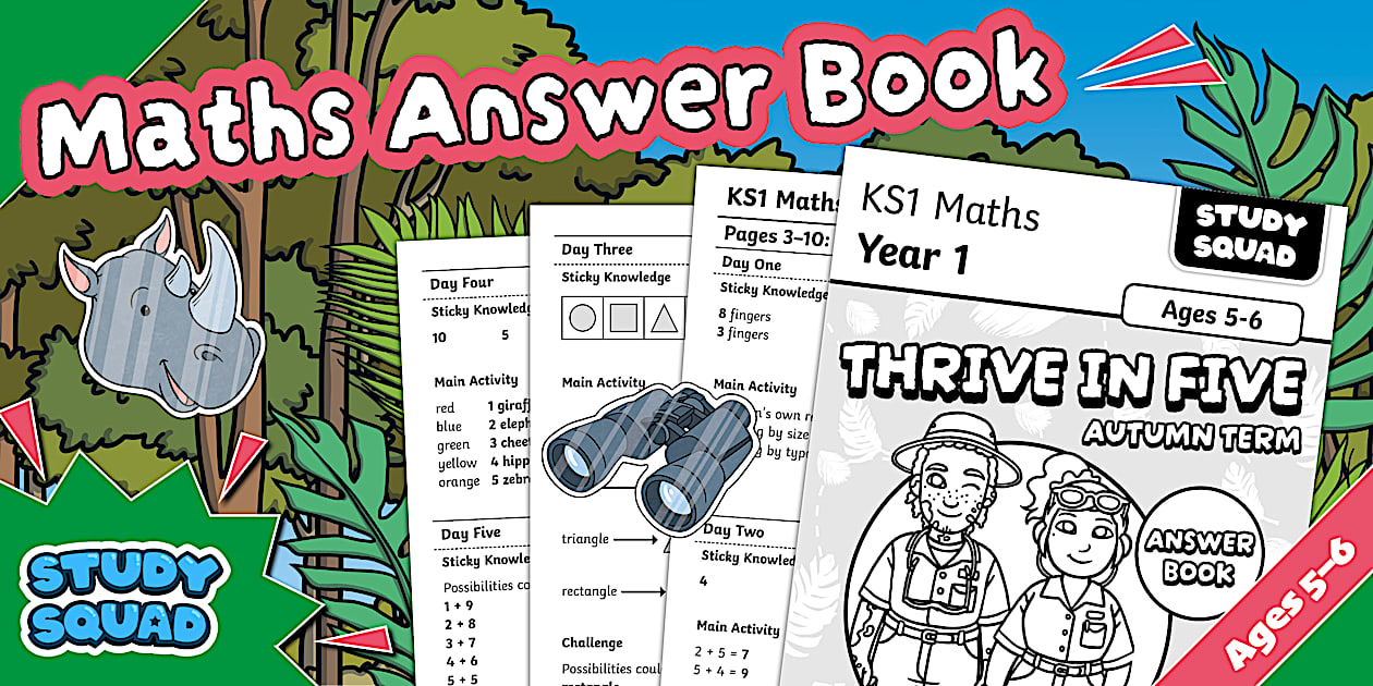 👉 Study Squad Thrive in Five Year 1 Maths Answer Book - Autumn