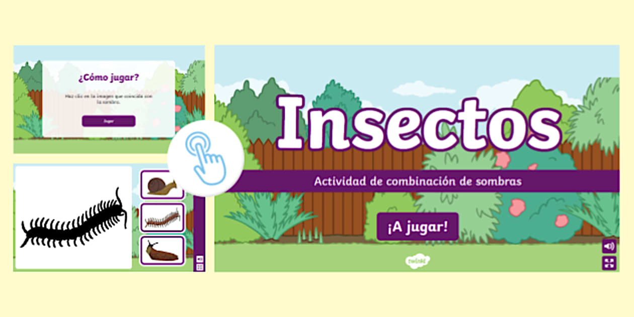 Juego interactivo: ¡Adivina la sombra! - Insectos - Twinkl