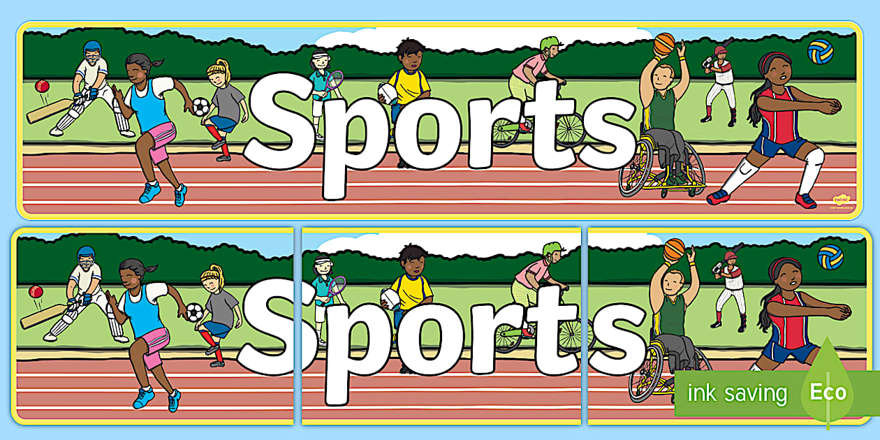 Cursive Sports Display Banner (teacher made) - Twinkl