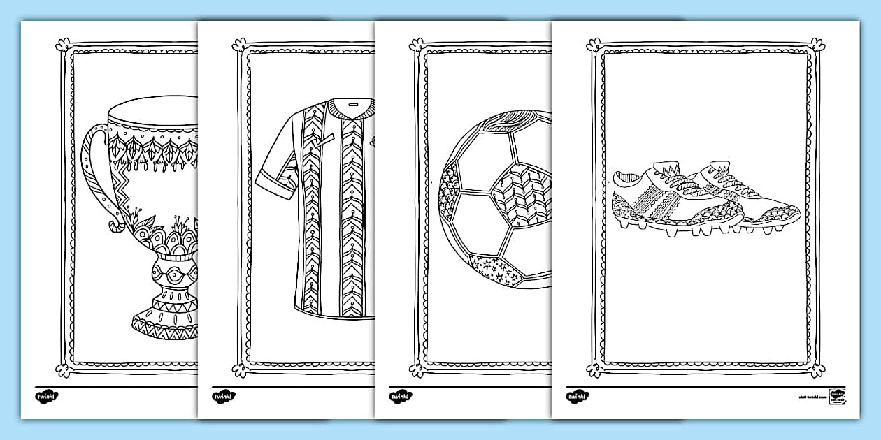 Soccer Mindfulness Coloring Sheets