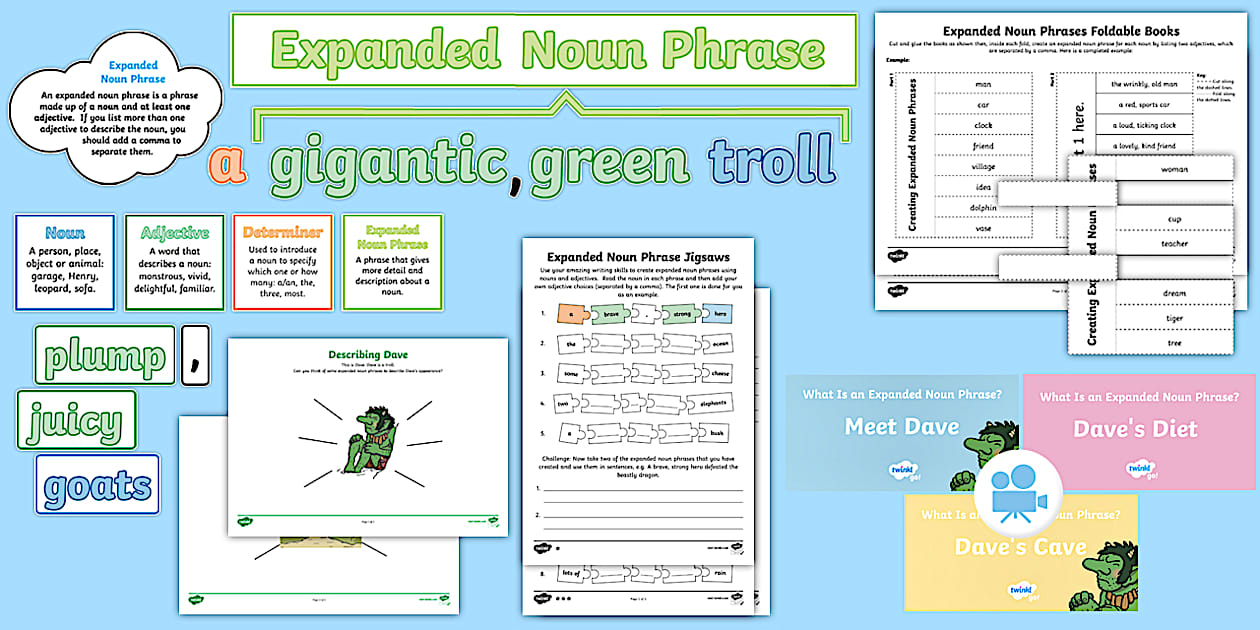 Editable Year 2: What Is an Expanded Noun Phrase? Resource Pack