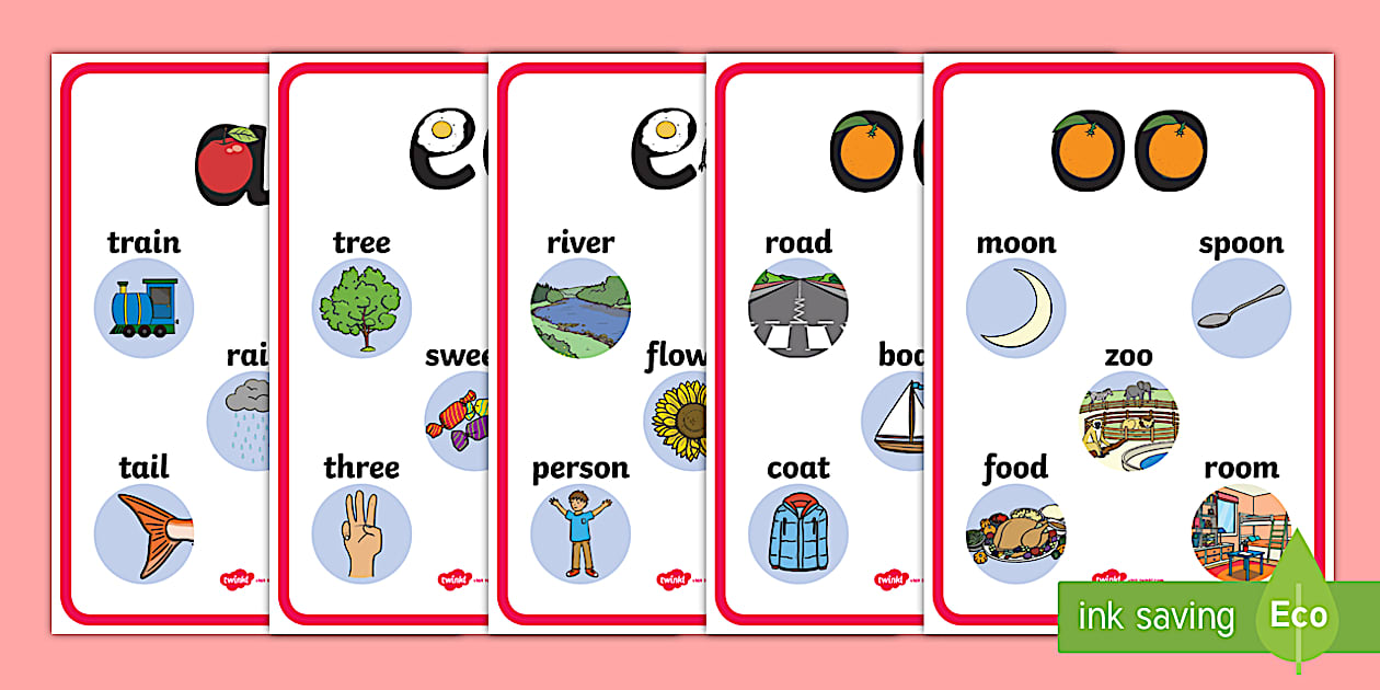 ai ee er oa oo Phonics Display Posters (teacher made)