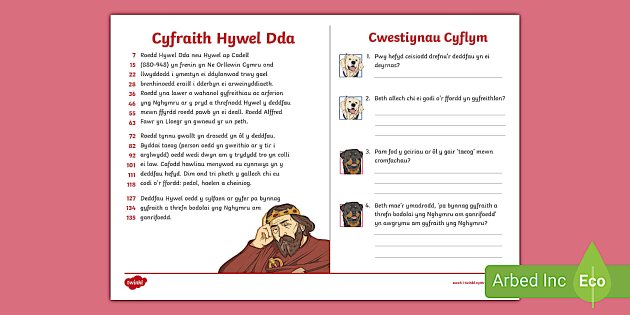 Stori Munud: Cyfraith Hywel Dda