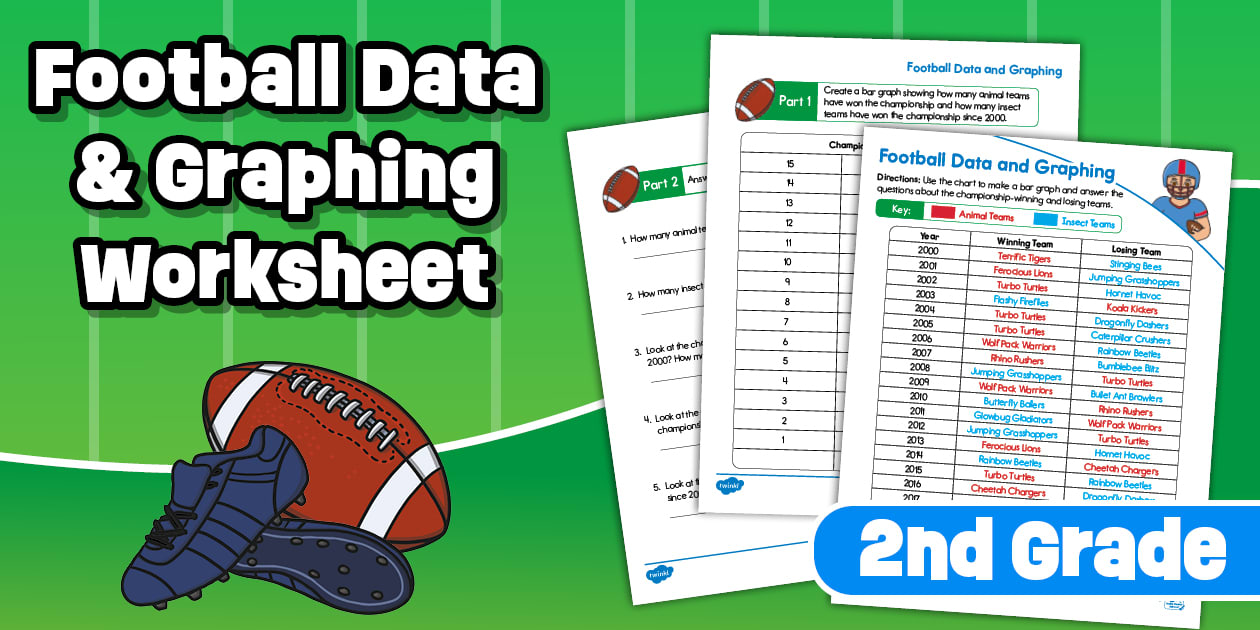 Second Grade Super Bowl Data and Graphing Worksheet