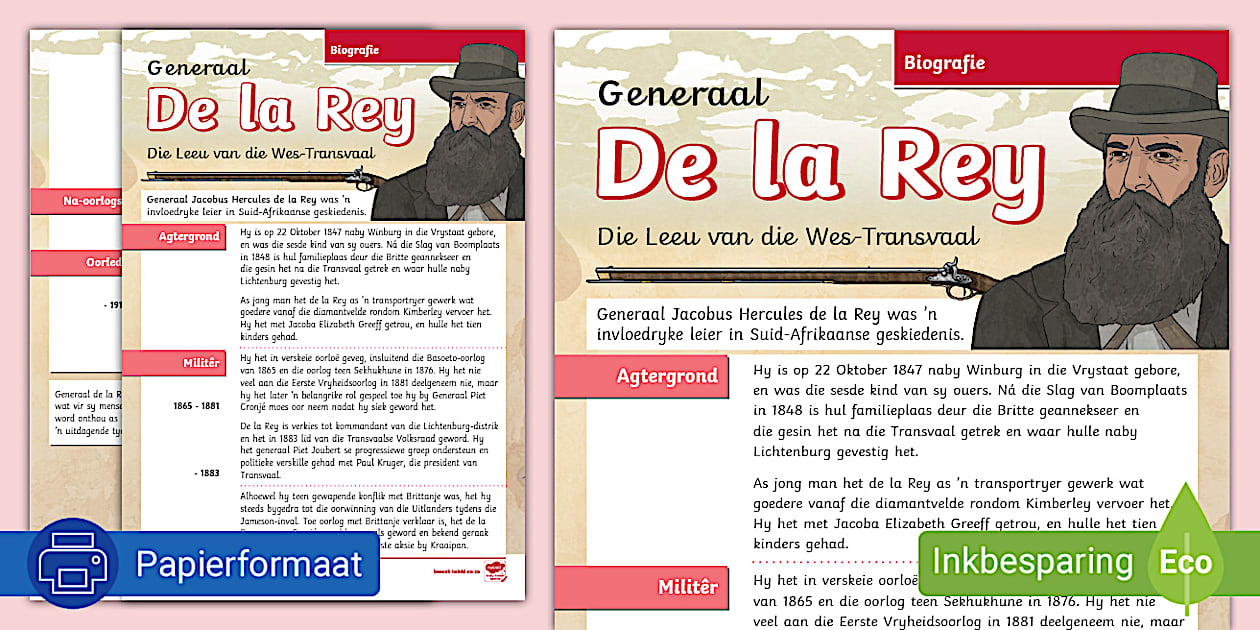 Generaal de la Rey Biografie - Die Leeu van die Weste