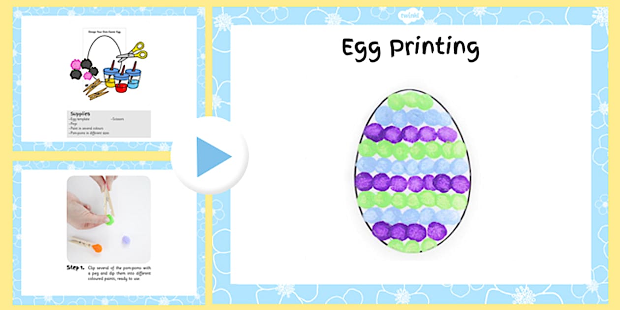 Egg Printing Craft Instructions PowerPoint (teacher made)