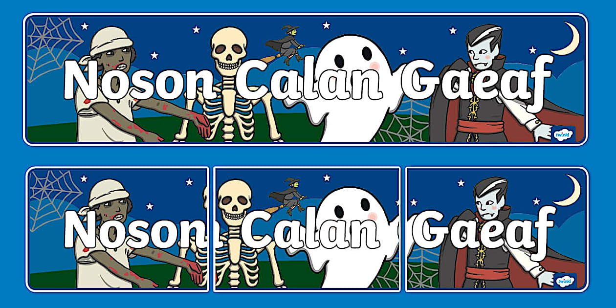 Baner Arddangosfa Noson Calan Gaeaf | Twinkl Cymru - Twinkl