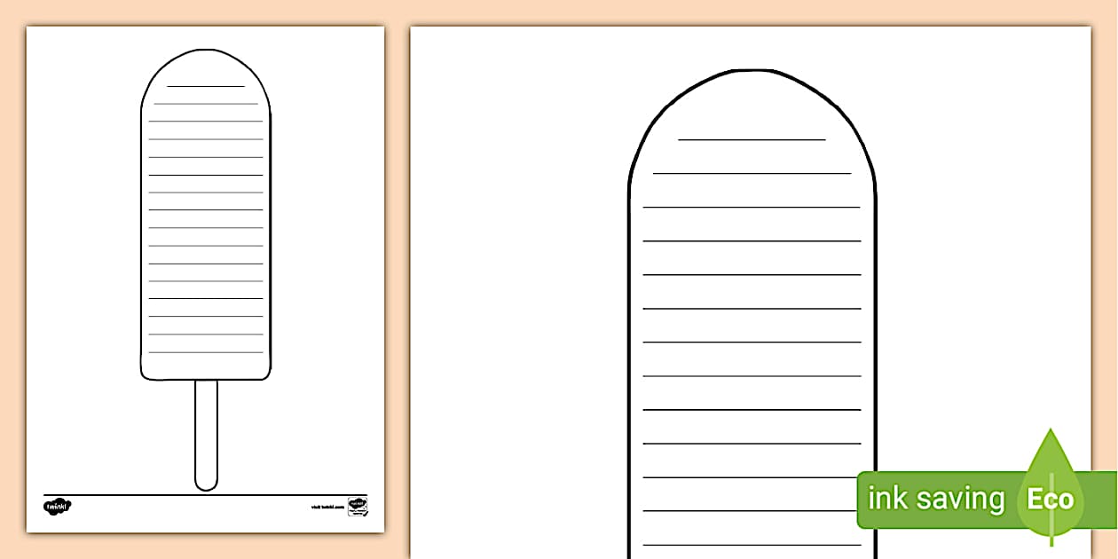 Lolly Writing Template (Teacher-Made) - Twinkl