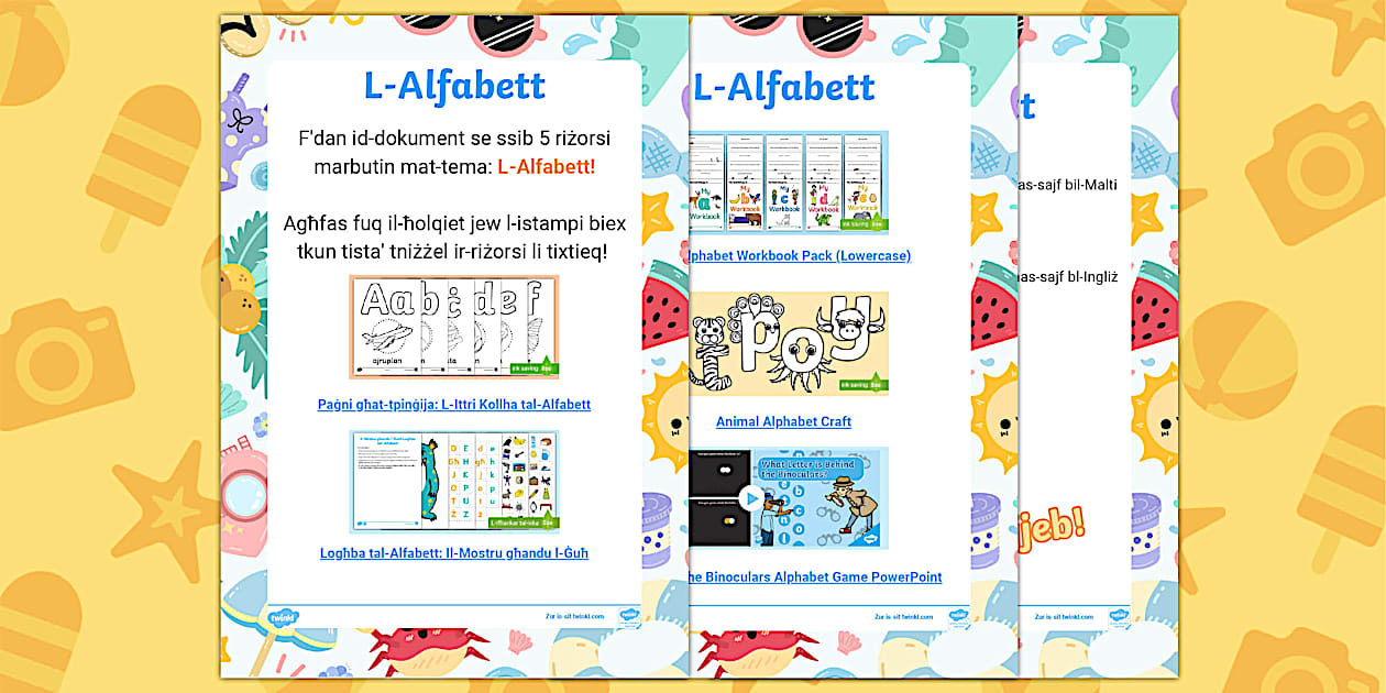 Il-5 Ġimgħa: L-Alfabett (teacher made) - Twinkl