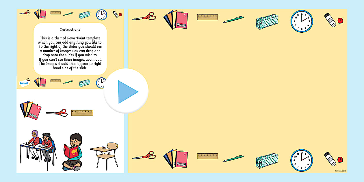 Editable Background for School Classrooms PowerPoint