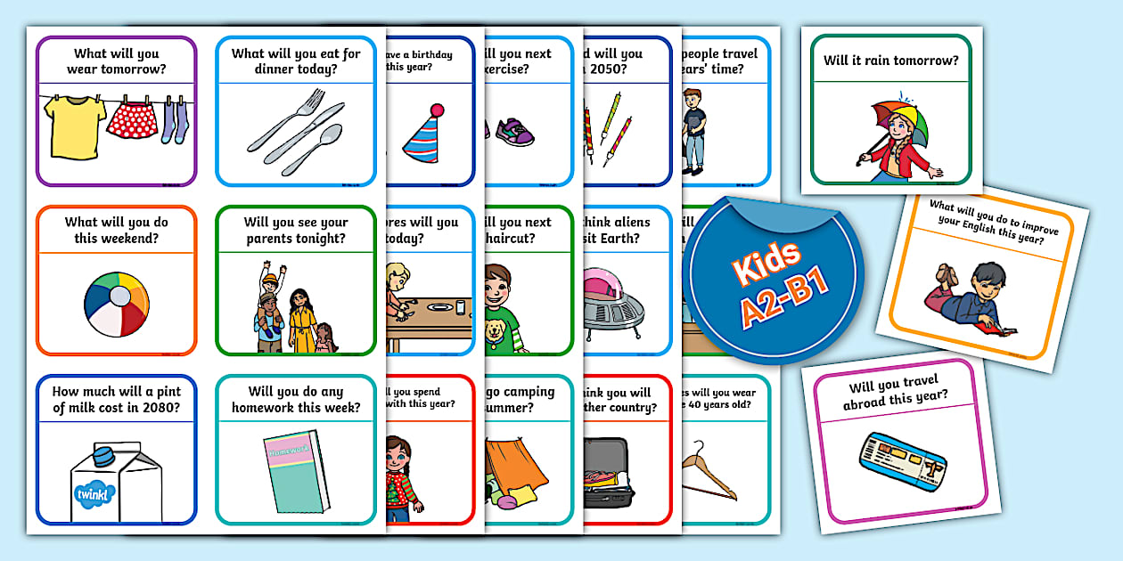 ESL Simple Future Question Cards (teacher made) - Twinkl
