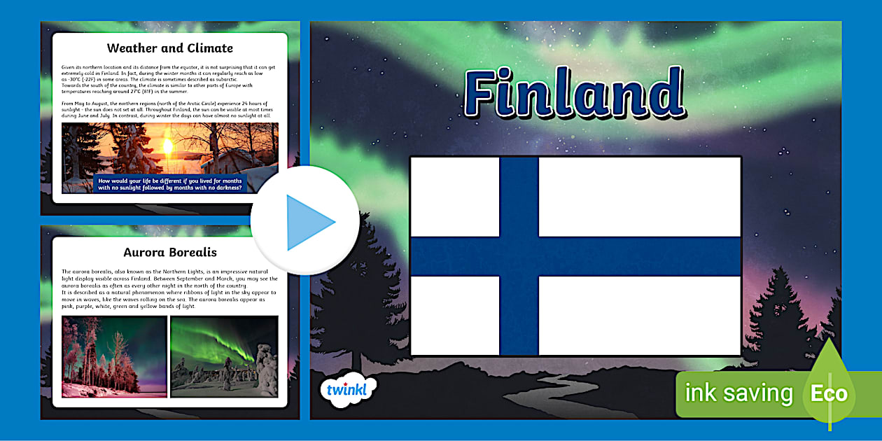 KS2 Finland Information PPT (teacher made) - Twinkl