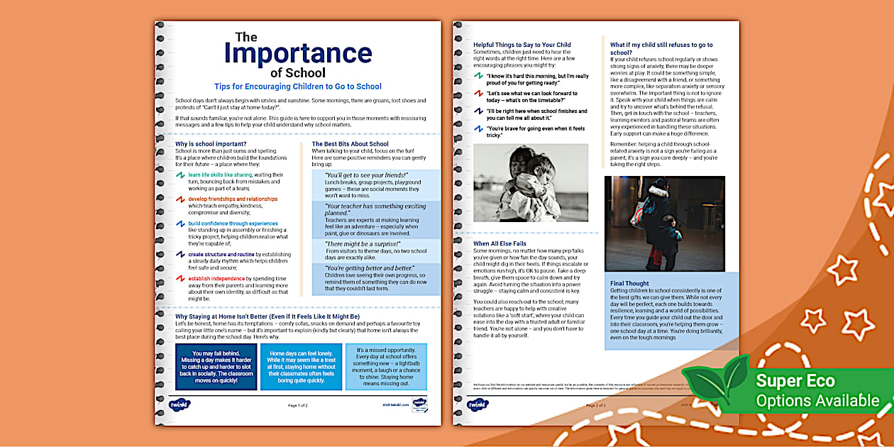 School Importance - Top Tips for Getting Kids There - Twinkl