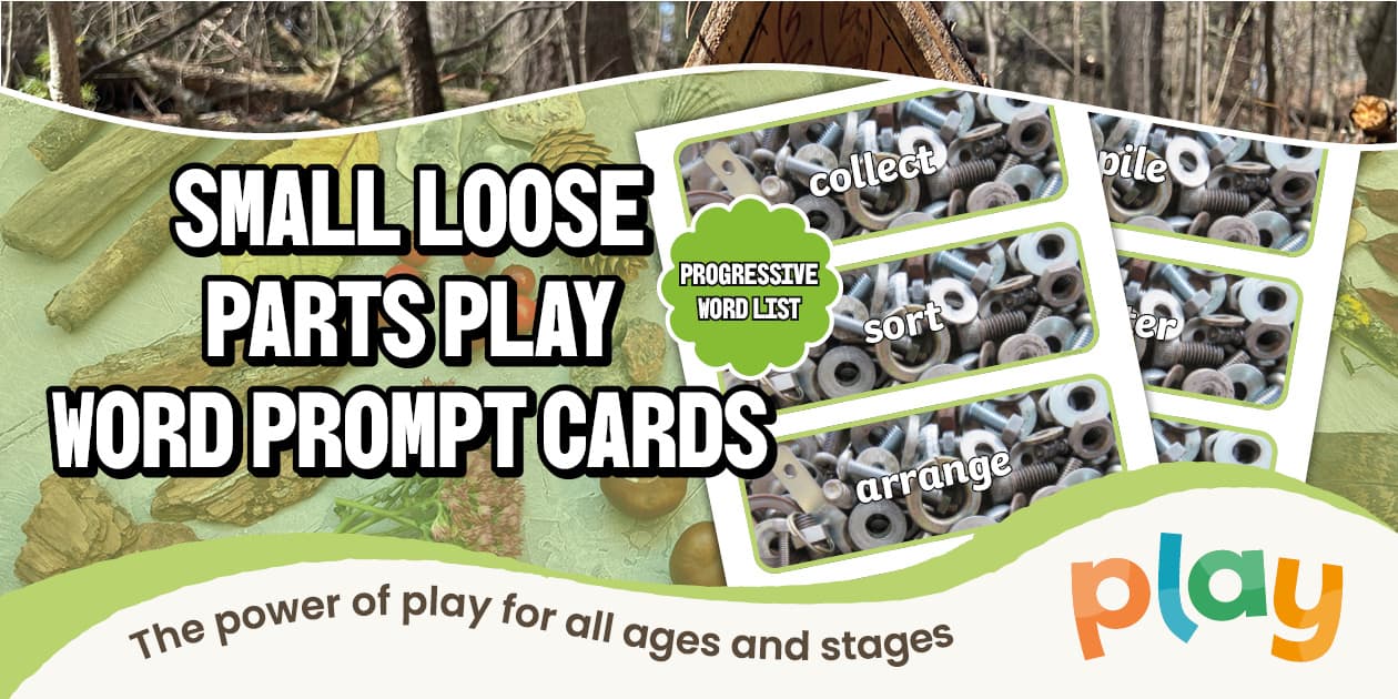 Small Loose Parts Play Word Prompt Cards