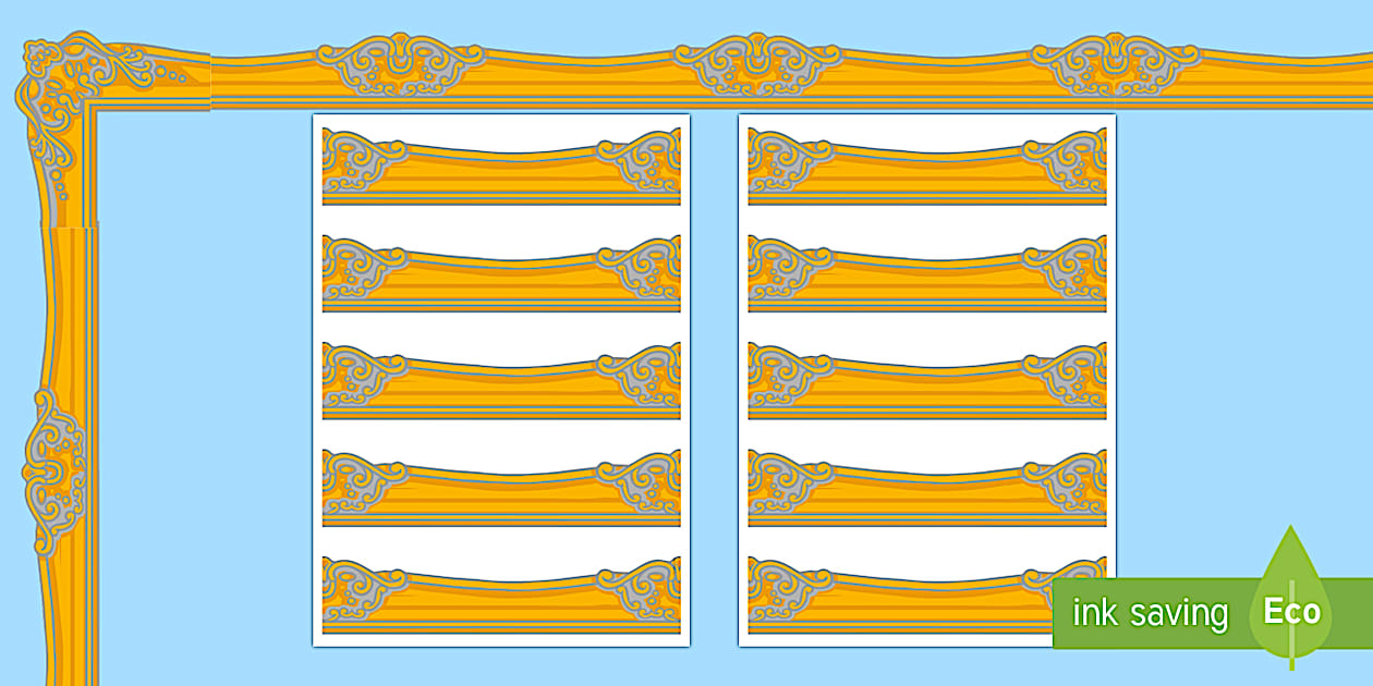 Gold and Silver Display Borders (teacher made) - Twinkl