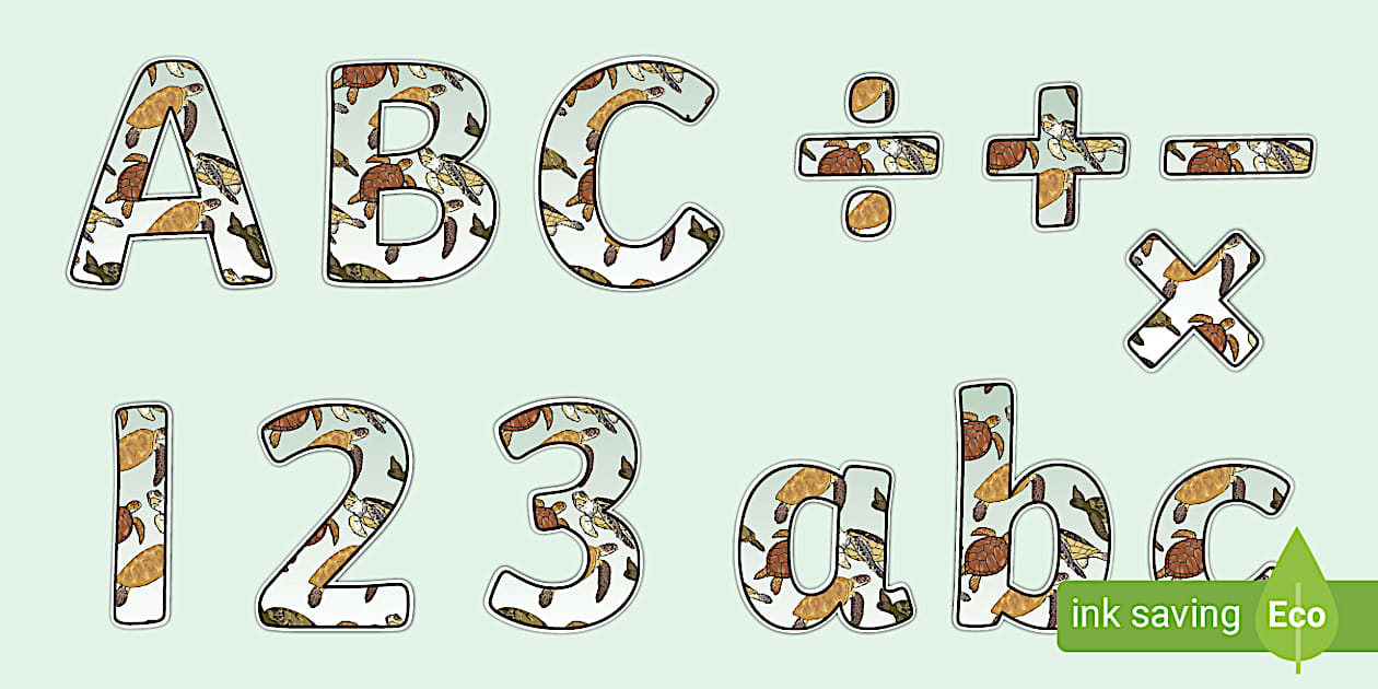 Turtle Display Lettering (Hecho por educadores) - Twinkl