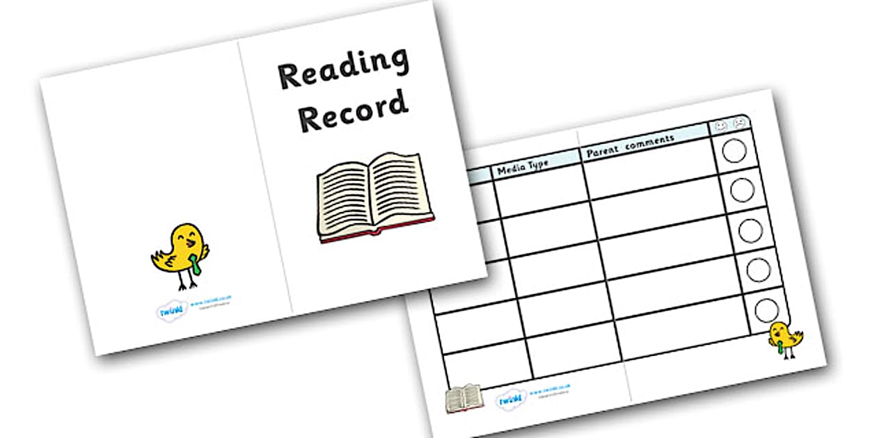 👉 Reading Record Booklet, home school, Reading record, reading