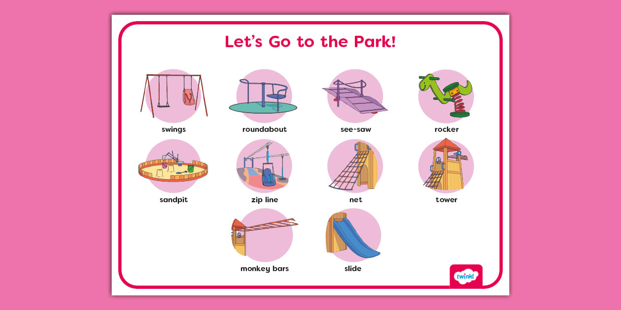First Words Vocabulary Mat: At the Park (teacher made)