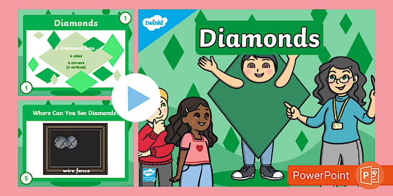 Diamond Shape PowerPoint - 2D Shapes - Twinkl South Africa
