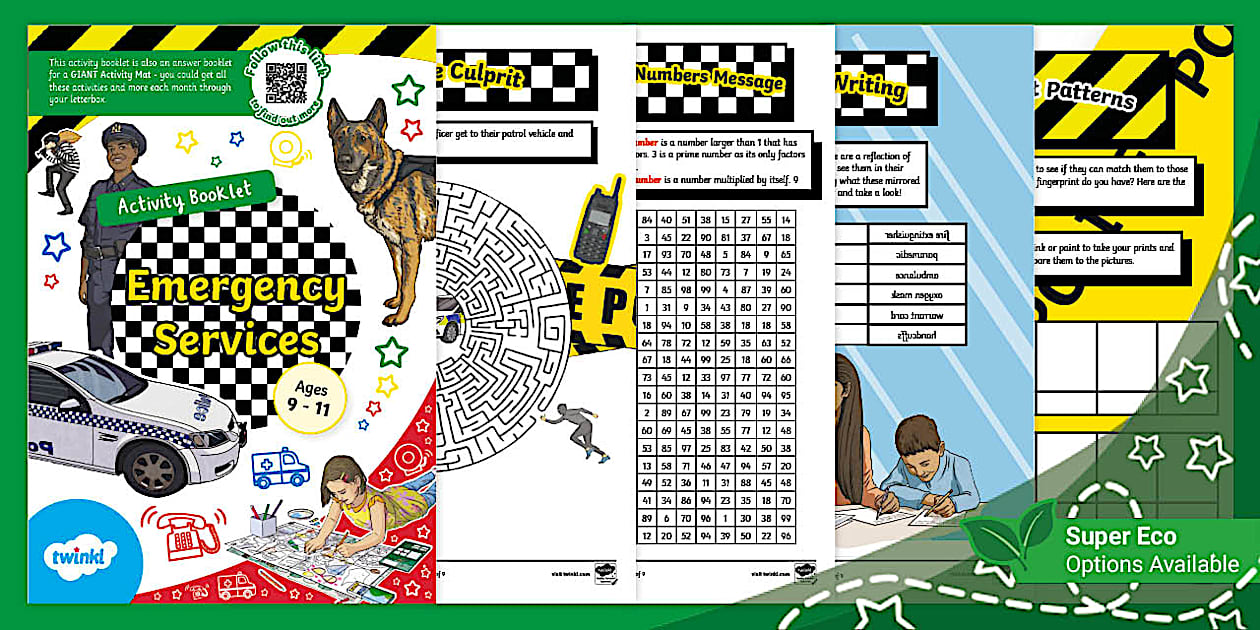 Emergency Services Activity Booklet (Ages 9 - 11) - Twinkl
