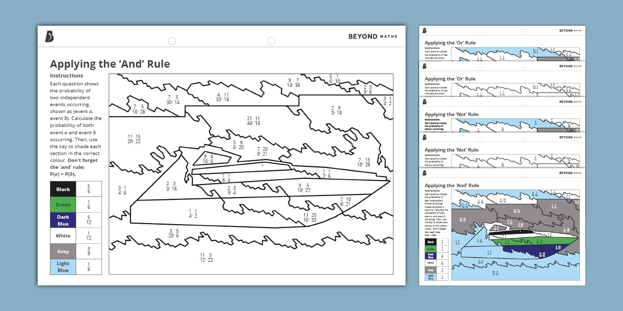 👉 Probability Colour by Numbers (teacher made) - Twinkl