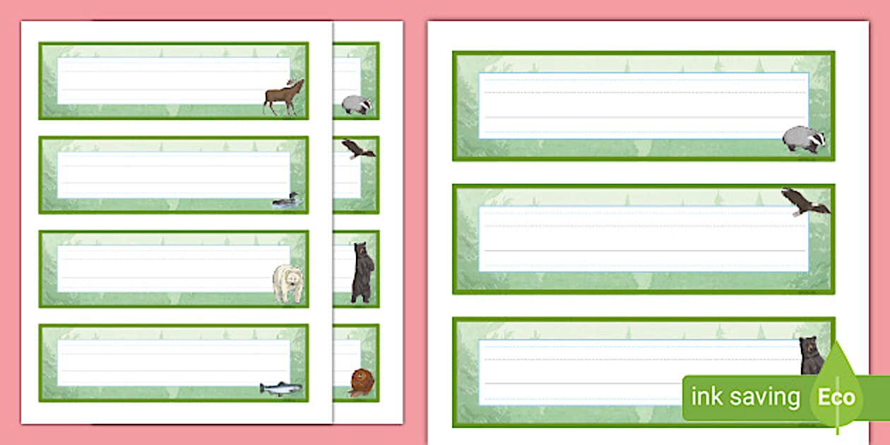 Back-to-school Labels with Writing Lines | Canadian Nature