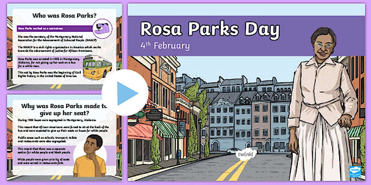 Rosa Parks Day Powerpoint (teacher made) - Twinkl