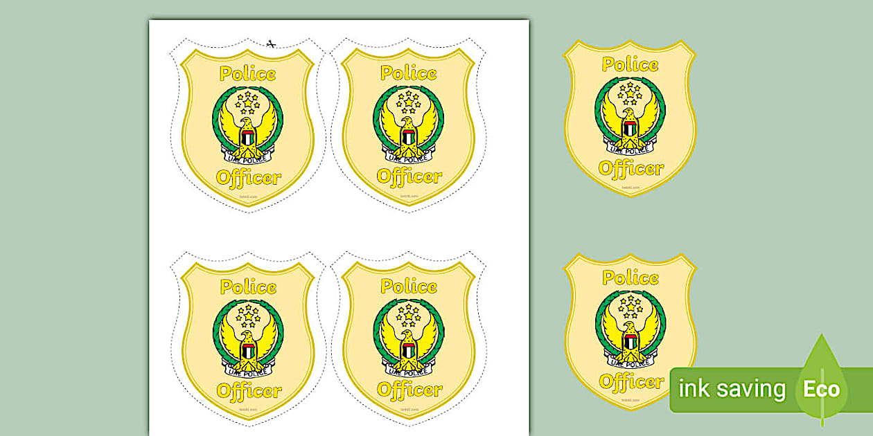 UAE Police Badges (teacher made) - Twinkl