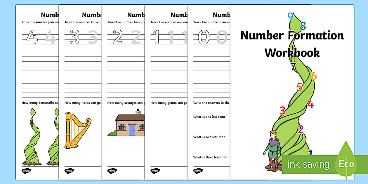 NSW Jack and The Beanstalk Number Formation Activity Booklet
