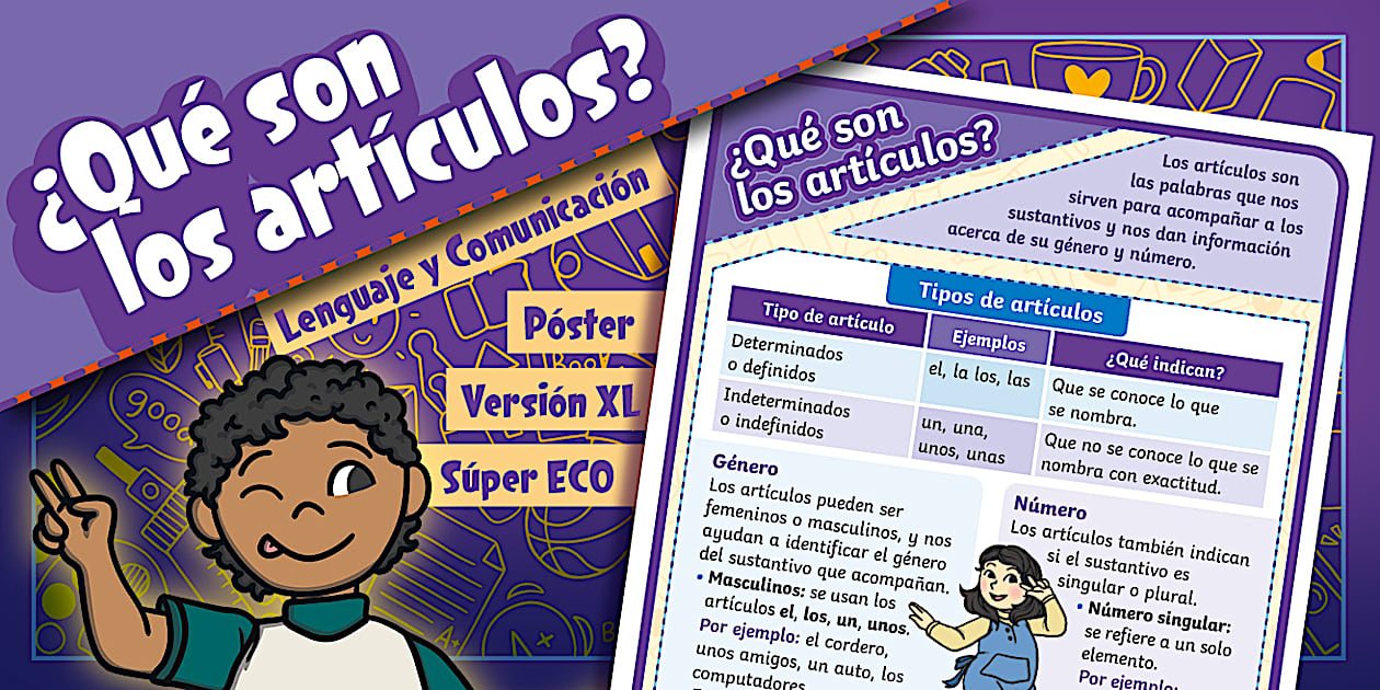 Póster | Gramática | El Artículo | Lenguaje y Comunicación