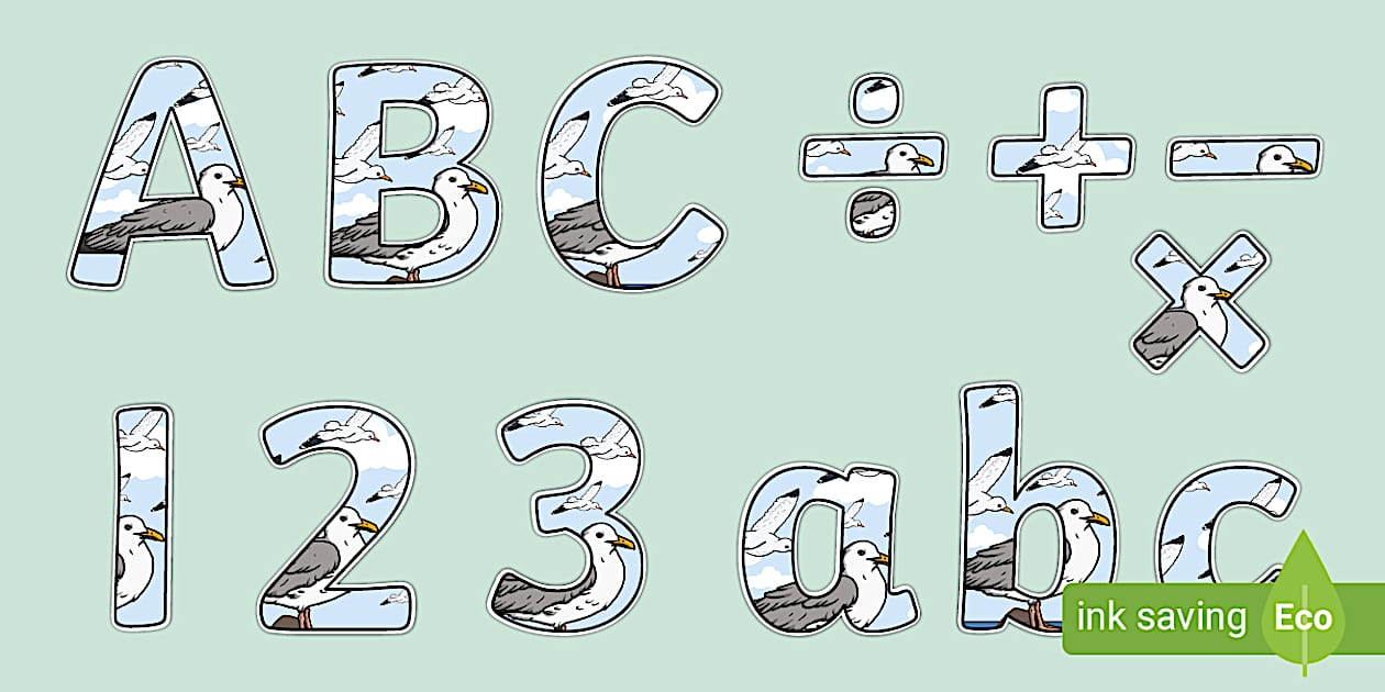 Seagull Display Lettering and Numbers Pack (teacher made)