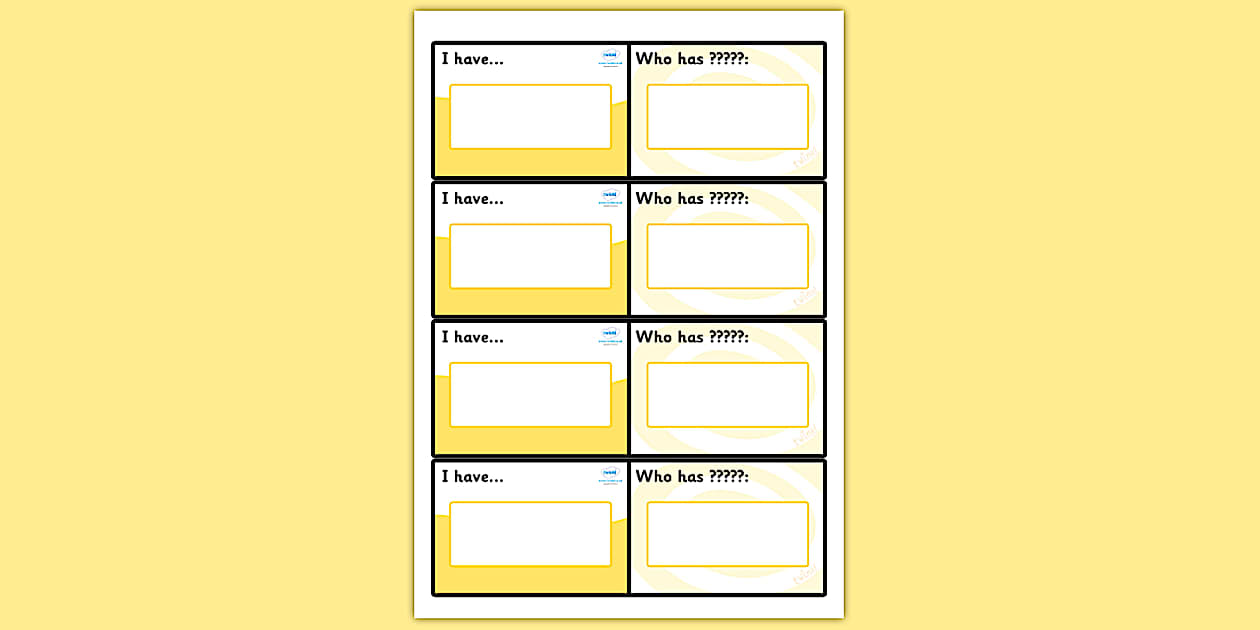 I Have Who Has Vocabulary Game Cards (teacher made) - Twinkl