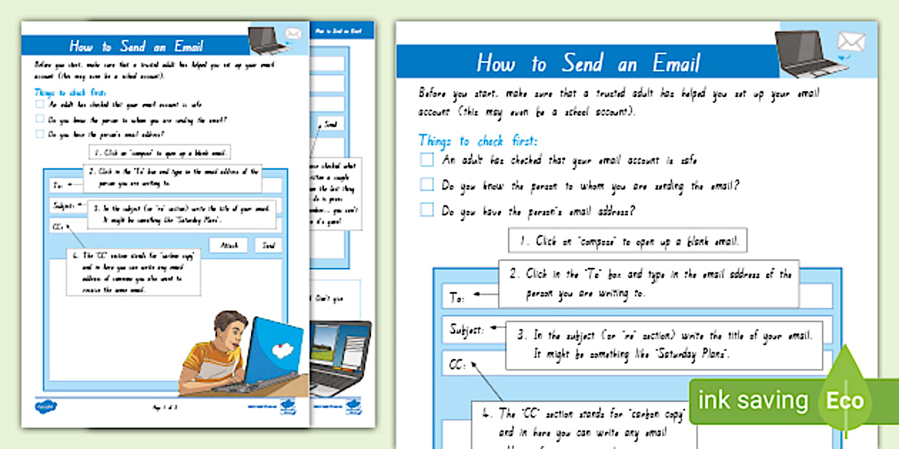 How to Send an Email - Primary Resources - Twinkl