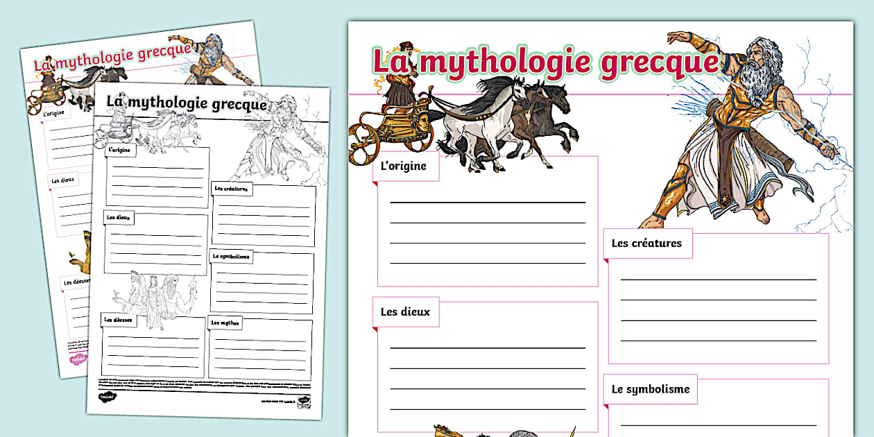 Fiche d'informations : La mythologie grecque (teacher made)