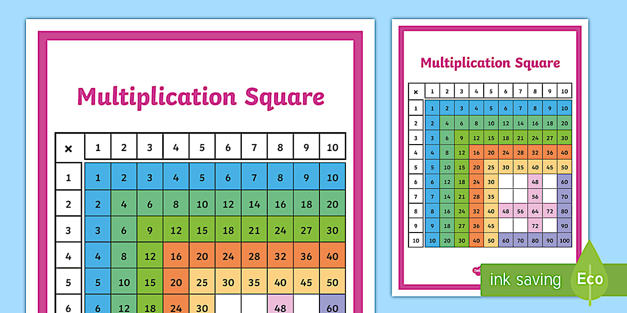 Year 3 Multiplication Tables Number Square - Twinkl