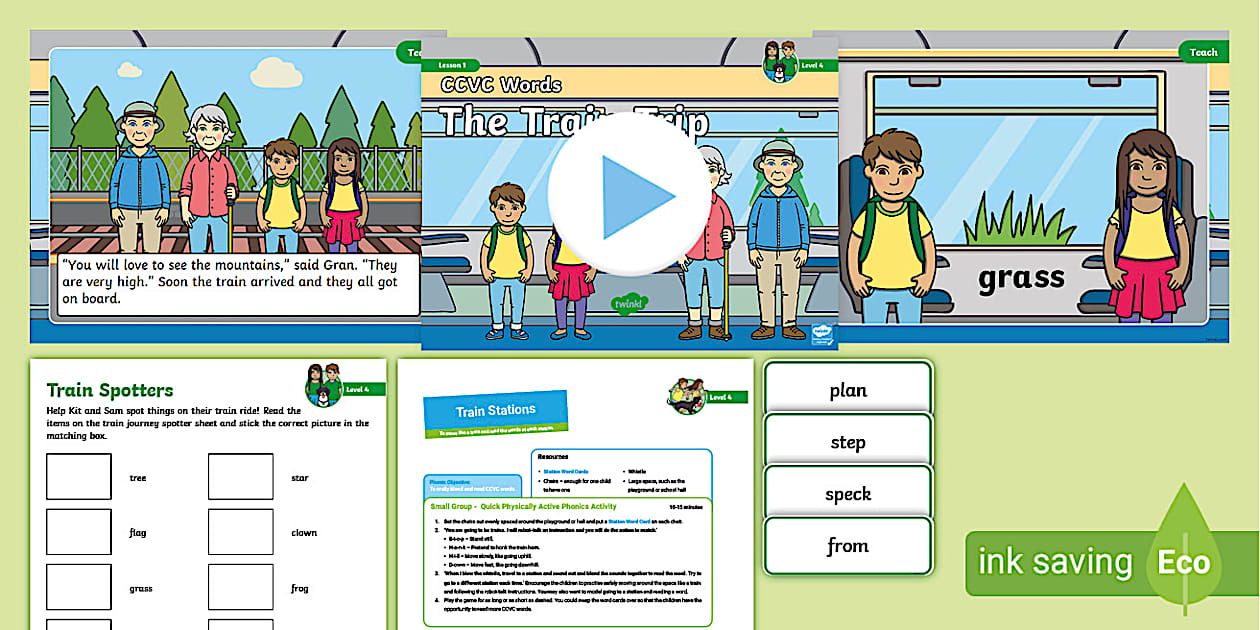 Adjacent Consonants Phonics Lesson Pack - Level 4 Week 3 Lesson 2