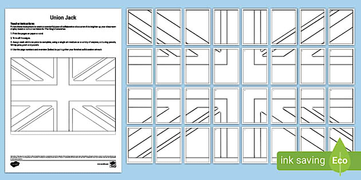 Union Jack Themed Collaborative Colouring Activity - Twinkl