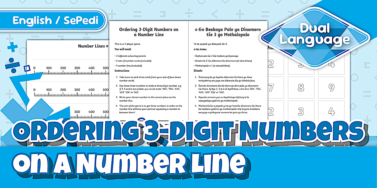 Grade 4 Maths Ordering 3-Digit Numbers Sepedi/English