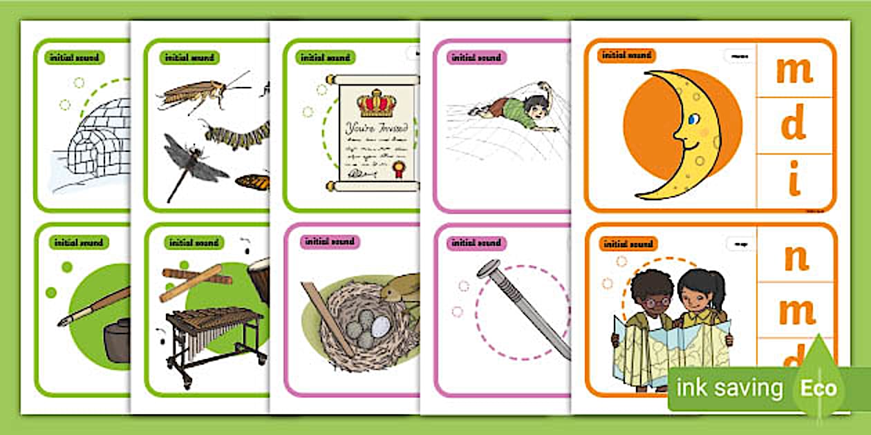 Phase 2 Set 2 i/n/m/d/ Peg Matching Letters and Sounds