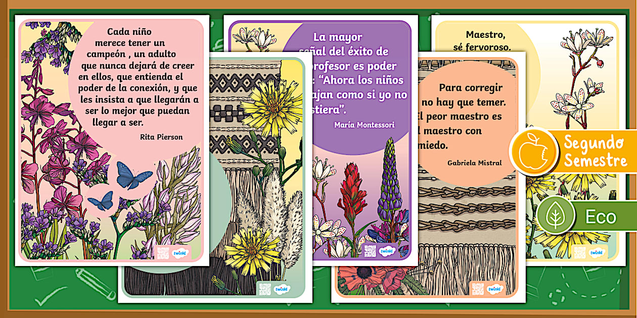 Póster Frases inspiradoras para profesores - Twinkl