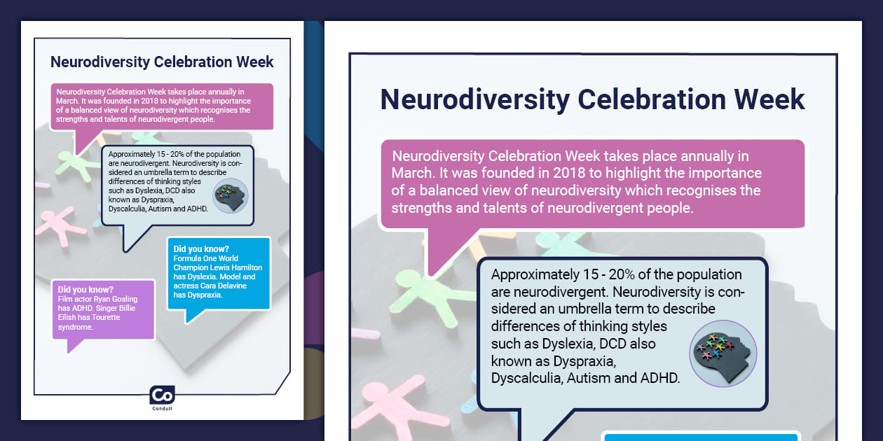 Neurodiversity Celebration Week Poster (teacher made)