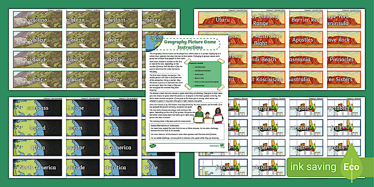 Geography Picture Game (teacher made) - Twinkl