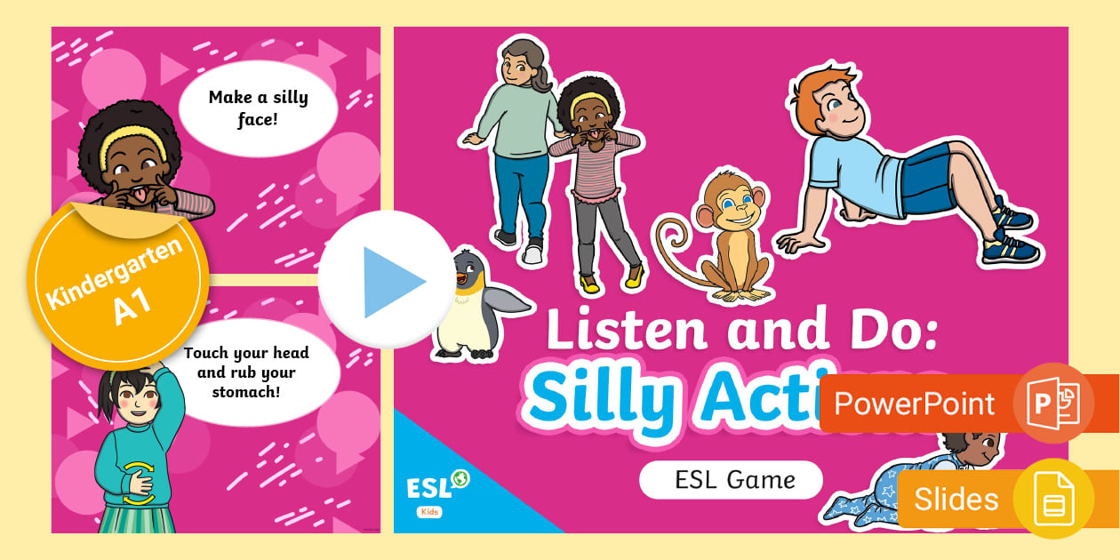 ESL Silly Actions Game (Teacher-Made) - Twinkl