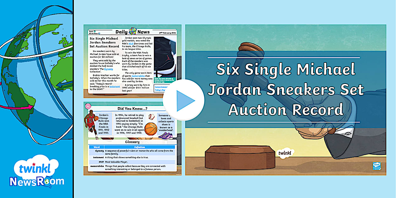 Six Single Michael Jordan Sneakers Set Auction Record | Twinkl Resources