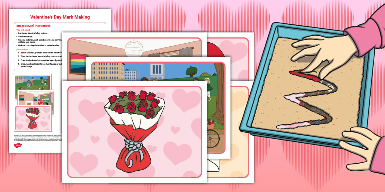 EYFS Valentine's Day Mark-Making Image Reveal Activity