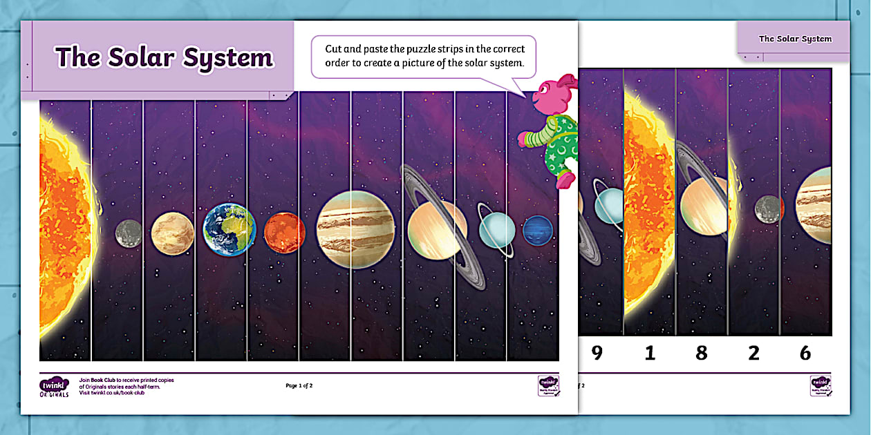 Solar System Puzzle Worksheet with Answers | Twinkl - Twinkl